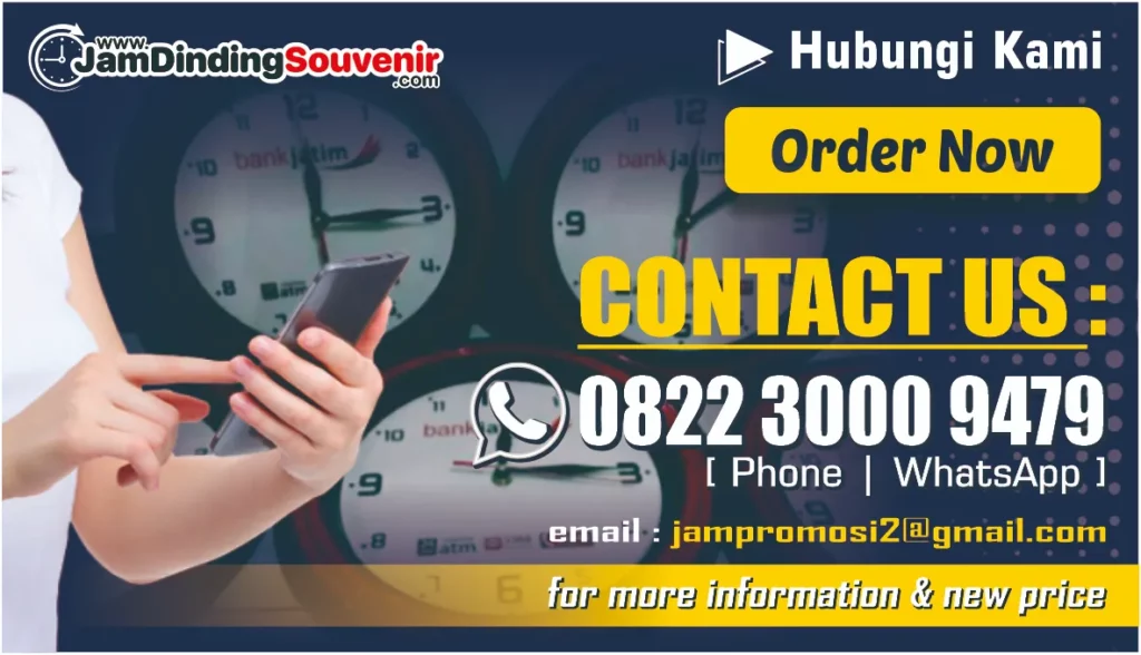 Jam Meja Kayu - Jam Dinding Souvenir